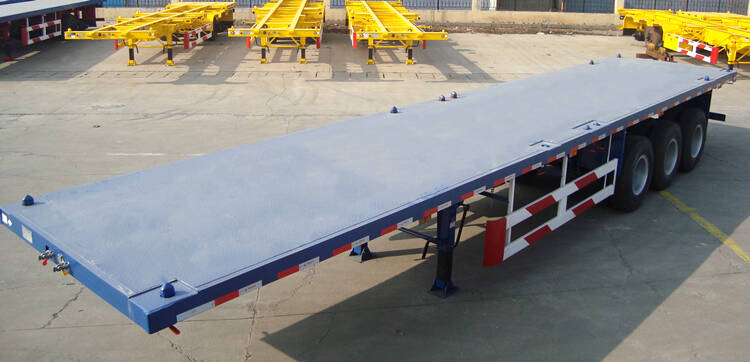Remolque contenedor de plataforma | Remolques de plataforma plana de 3 ejes a la venta-Vehículo ...