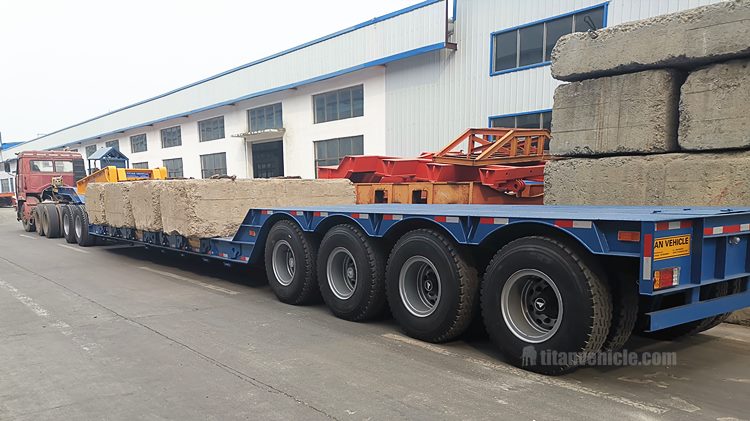 Remolque de equipo Lowboy de 150 toneladas con plataforma para la venta ...