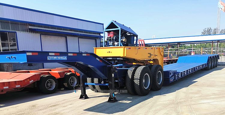 Remolque de equipo Lowboy de 150 toneladas con plataforma para la venta ...