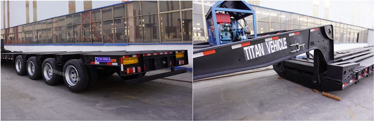 Remolque Lowboy para equipos pesados de 100 toneladas cerca de mí en Zambia