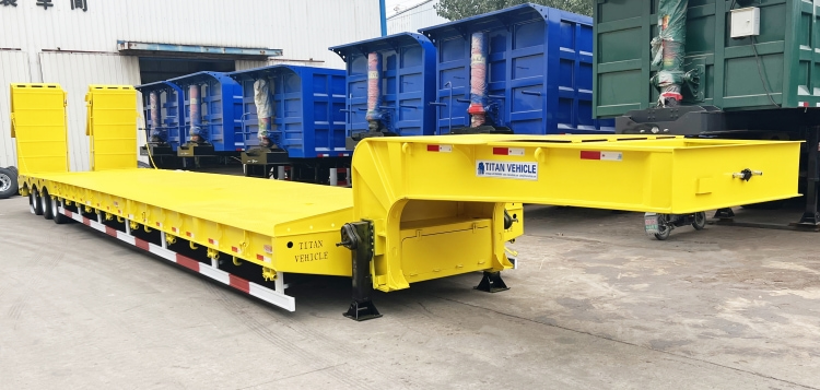 Semirremolque de plataforma baja de 3 ejes y 60 toneladas a la venta en Colombia