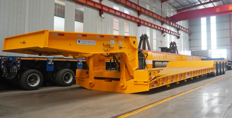 Remolques Lowboy de cuello de cisne desmontables hidráulicos de 100 ...
