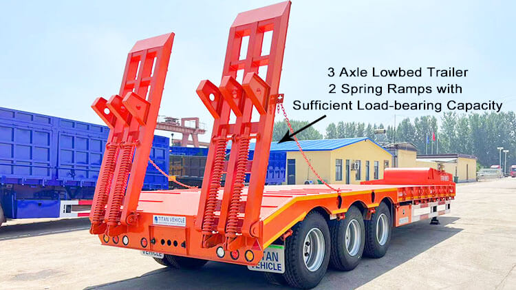 Semirremolque de plataforma baja de 3 ejes y 60 toneladas a la venta en México