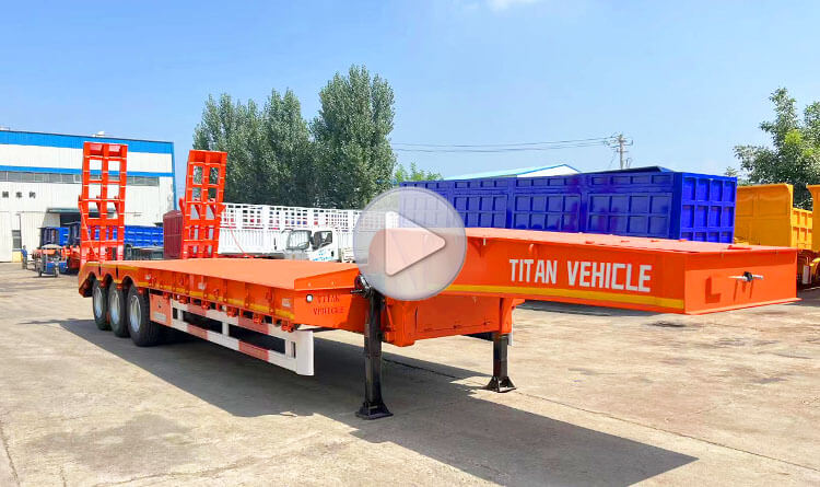 Semirremolque de plataforma baja de 3 ejes y 60 toneladas a la venta en México