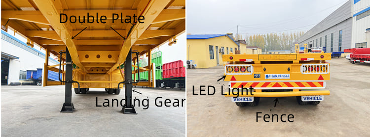 Remolque de plataforma plana de 3 ejes a la venta en Filipinas, Manila