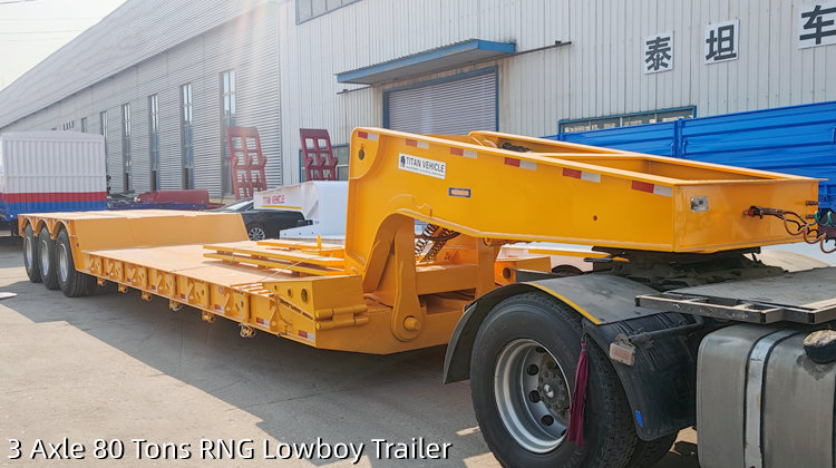 Remolque Lowboy RGN de 3 ejes y 80 toneladas | Remolque Lowboy ...