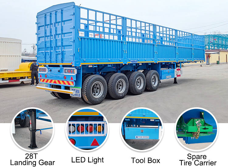 Remolque de valla de 4 ejes y 80 toneladas a la venta en Costa Rica Caldera