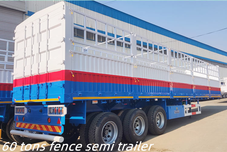 Semirremolque de vallas de 3 ejes | Remolque de carga de vallas para la venta en Mozambique Pemba