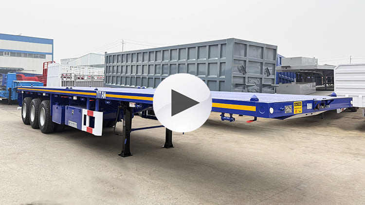 Semirremolque de plataforma plana de tres ejes nuevo 2025 a la venta en Camerún Douala