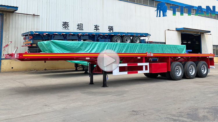 Precios de Remolques de Plataforma | Remolque de Tres Ejes de 40 Pies en Venta en Chile