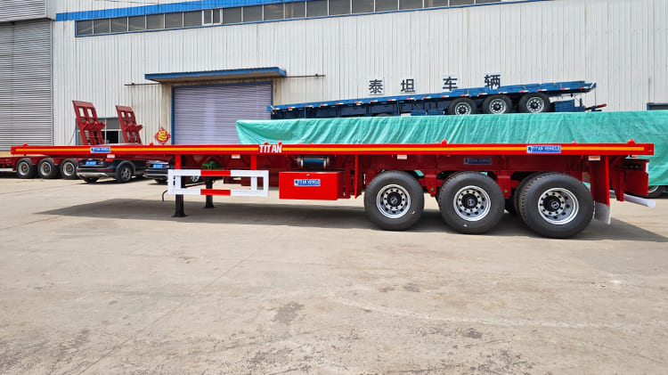 Precios de Remolques de Plataforma | Remolque de Tres Ejes de 40 Pies en Venta en Chile