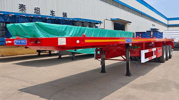 Precios de Remolques de Plataforma | Remolque de Tres Ejes de 40 Pies en Venta en Chile