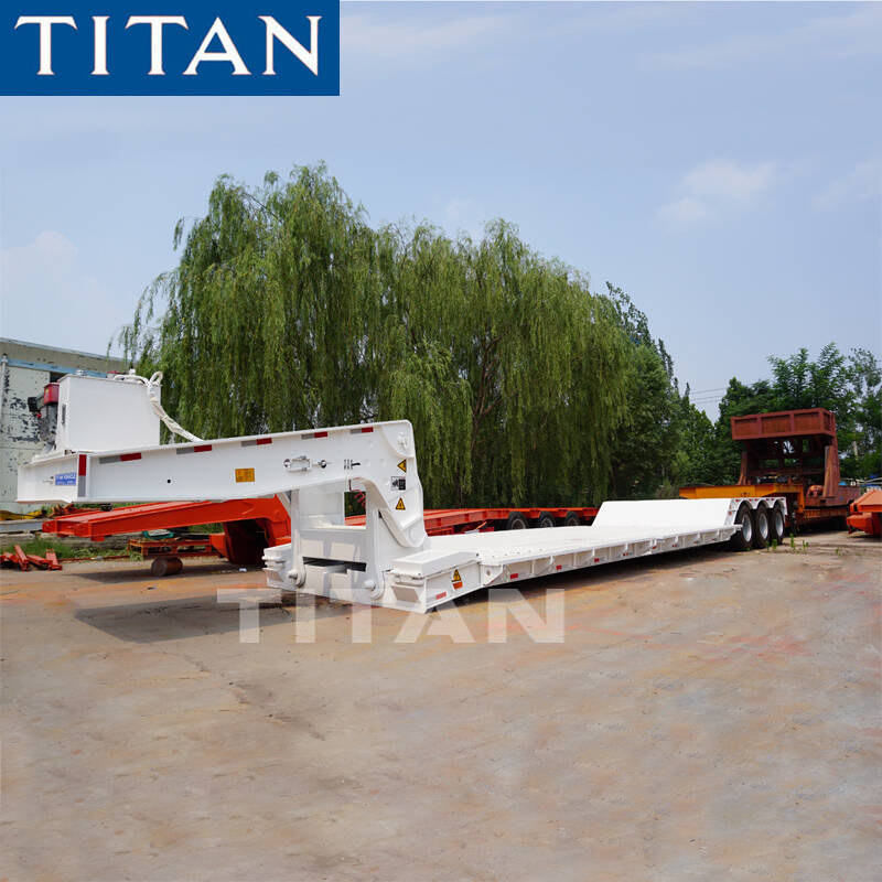 Remolque Lowboy de 80 toneladas | Remolques desmontables de cuello de ...