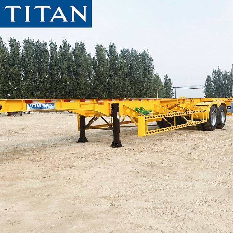 Container Skeleton Trailer 2 Axle 40ft For Sale-TITAN VEHICLE