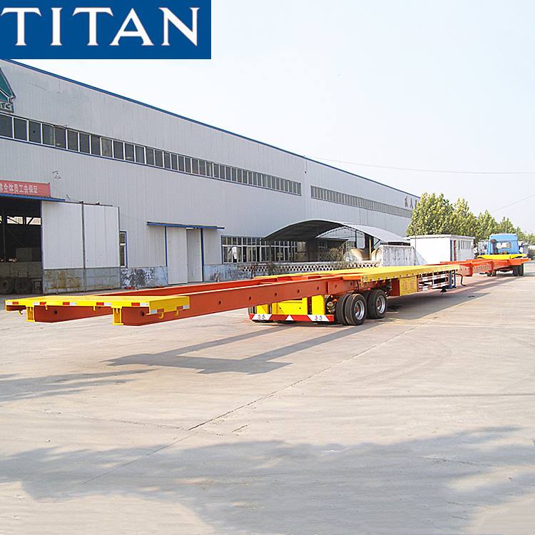 2 Line 4 Axle Extendable Flatbed Trailer for Sale in Vietnam