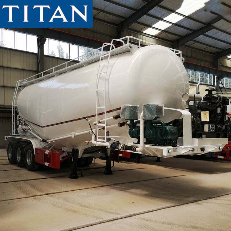 3 Axle 40cbm Dry Bulk Tanker Trailer for sale in Tanzania