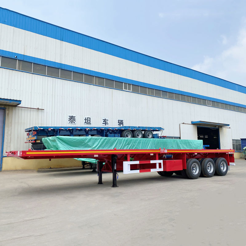 Semirremolque de plataforma plana de 3 ejes y 40 pies en venta en Guinea