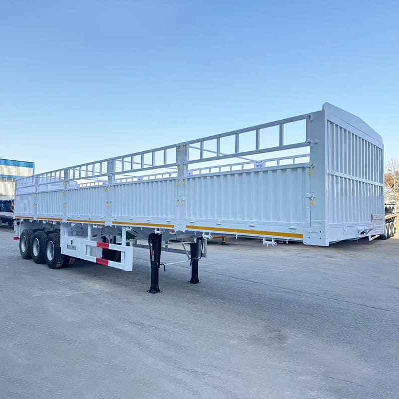 Semirremolque de carga de valla de tres ejes a la venta en Nigeria, Akassa