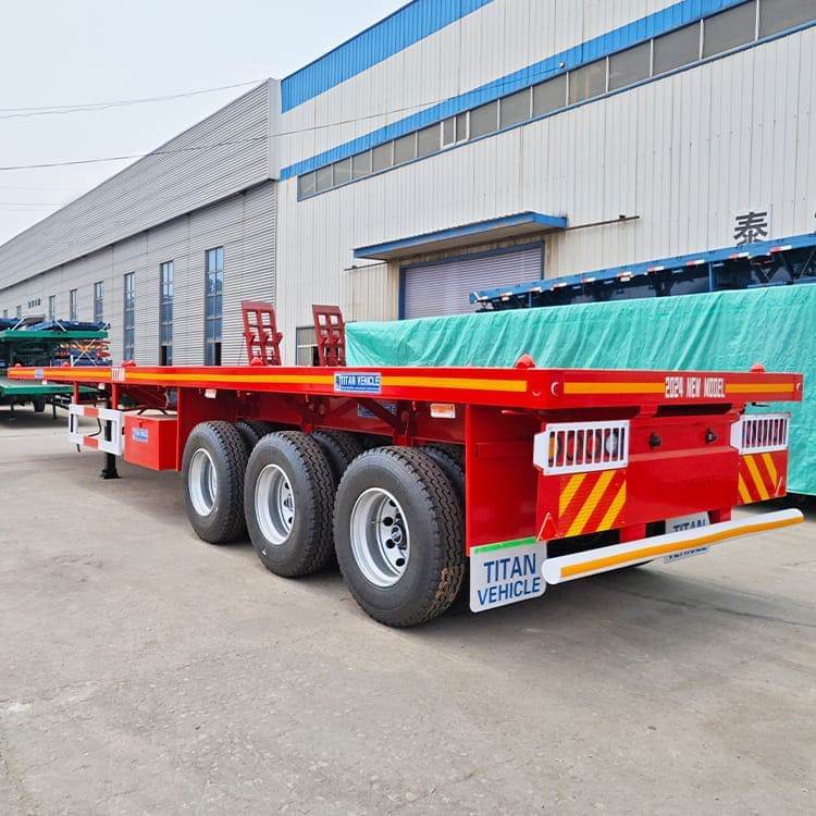 Precios de Remolques de Plataforma | Remolque de Tres Ejes de 40 Pies en Venta en Chile