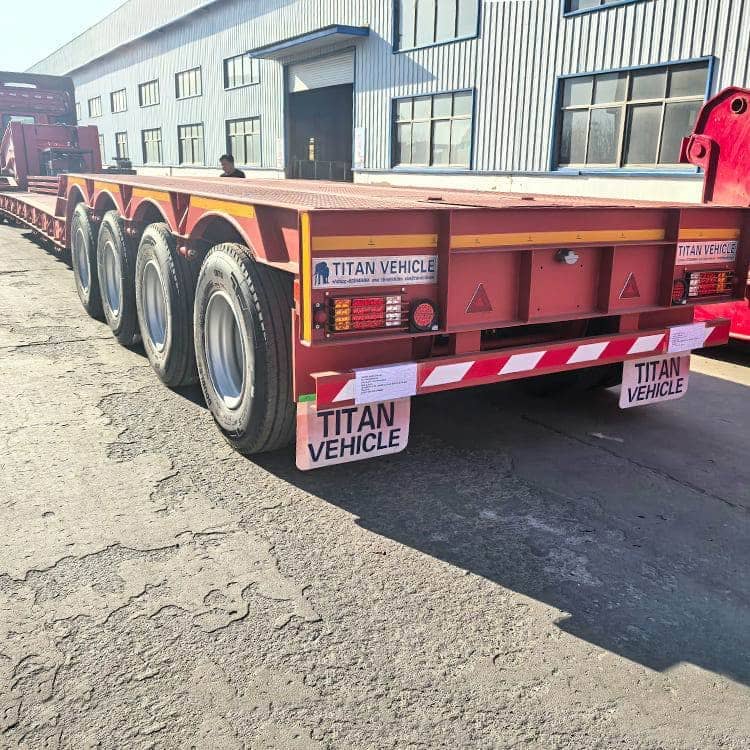 Remolque Lowboy Cuello de Cisne Desmontable de 4 Ejes y 100 Toneladas ...