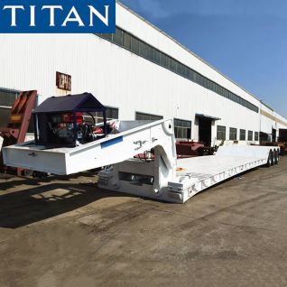 Remolque Lowboy de minería Tri Axle de 100 toneladas en venta